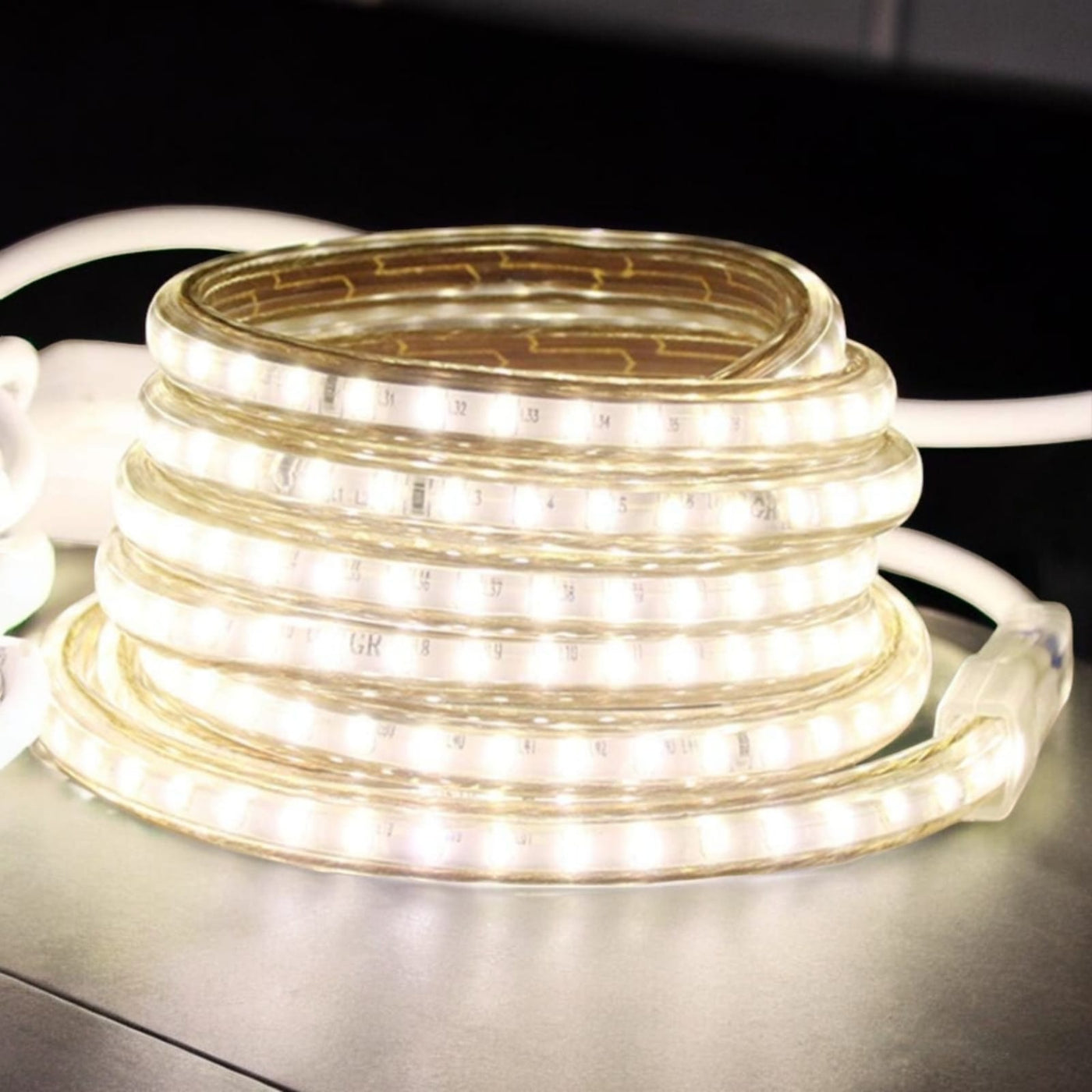 LED Pro-Luminate Warm White Outdoor Waterproof Mains Powered Strip Lig ...