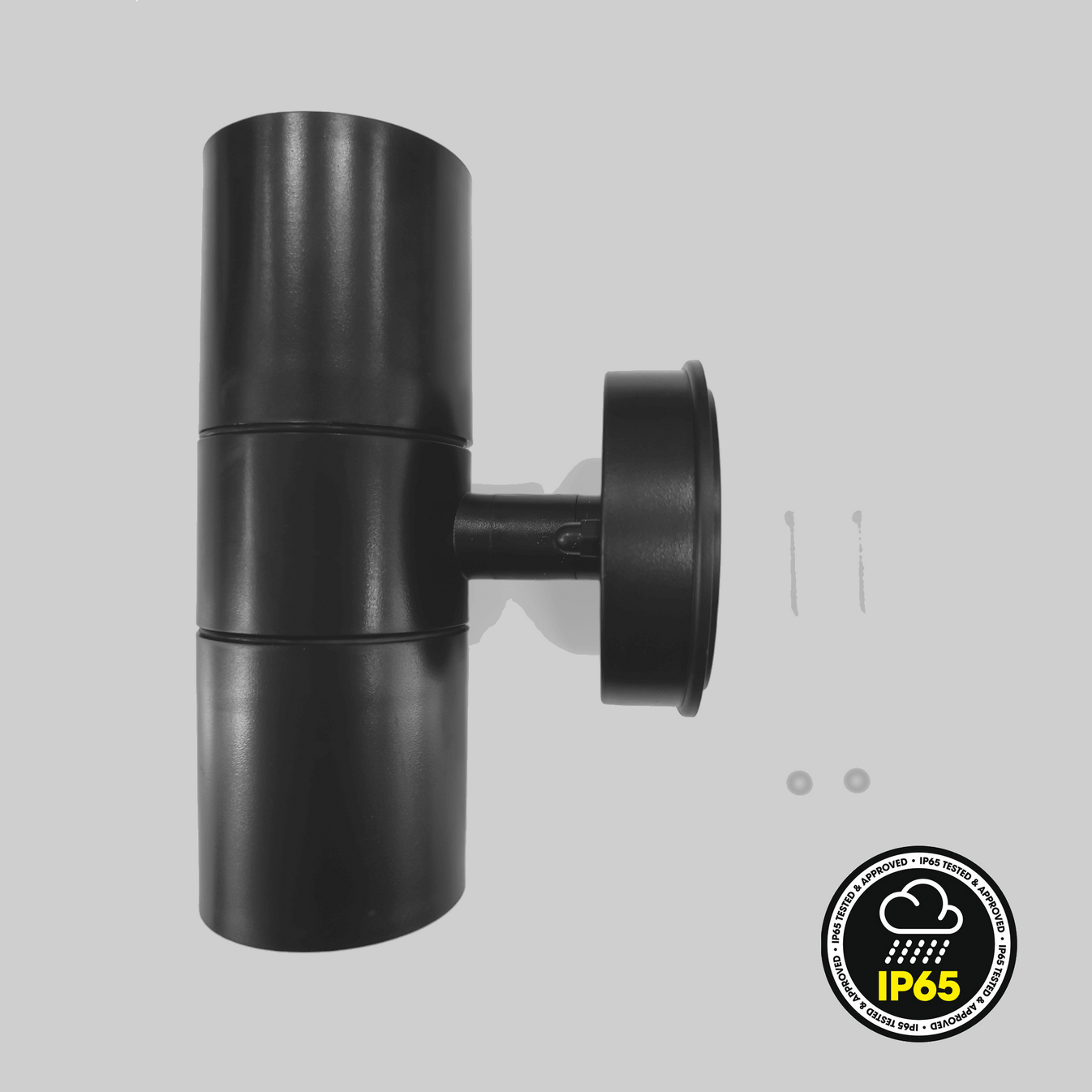 "Eclipse Duo" Black Outdoor Wall Mounted Up / Down LED Light Mains Wir ...