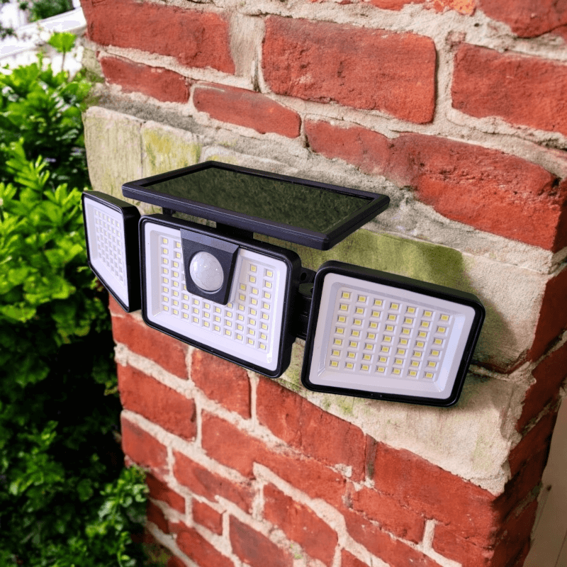 Panoramic 156 LED PIR Solar Motion Security Floodlight – Lighting Legends
