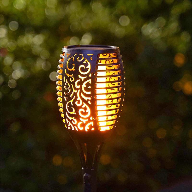 LED Solar Flickering Flame Torch Stake Light - 96 LED – Lighting Legends